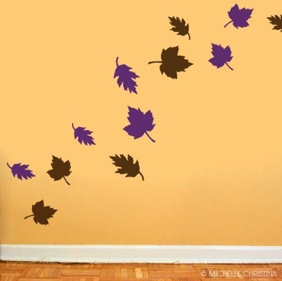 Items Similar To Fall Leaf Wall Decals On Etsy