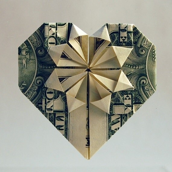 Folding Money Like A Heart Step By Step Dollar Bill Origami Heart