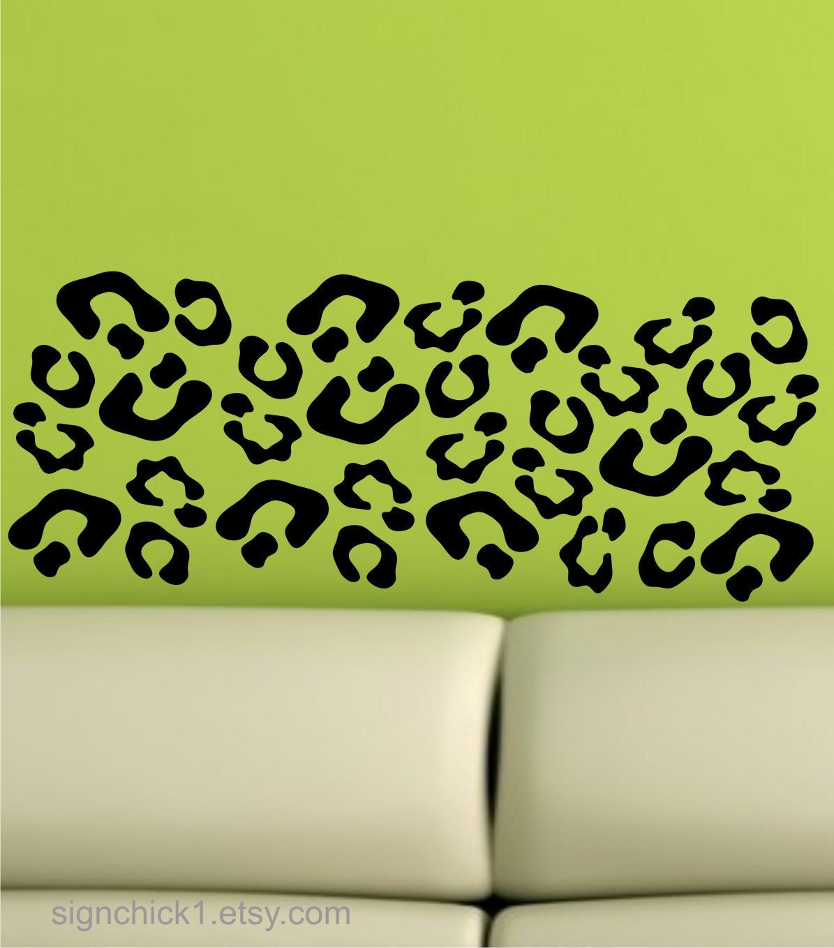 Animal Print Wall Decals LARGER SIZE Leopard By FairyDustDecals