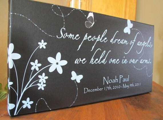 Dream Of Angels A Custom Memorial Canvas To By Gwenmariedesigns