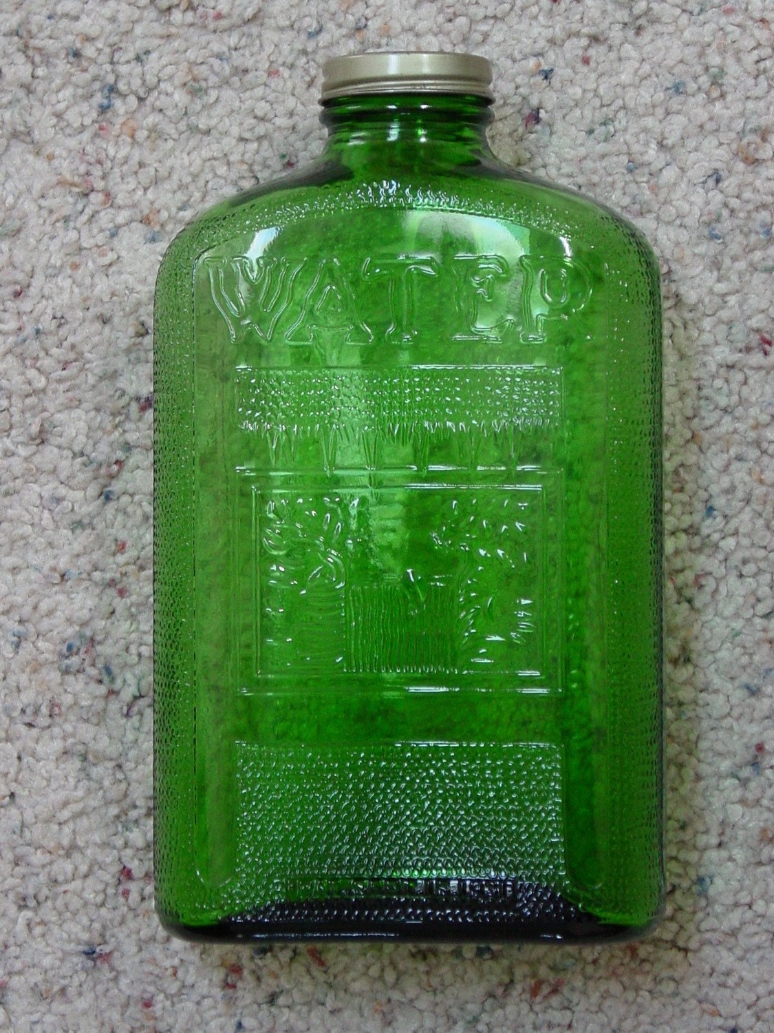 Vintage 1930s Green Glass Refrigerator Water By Aardvarkemporium