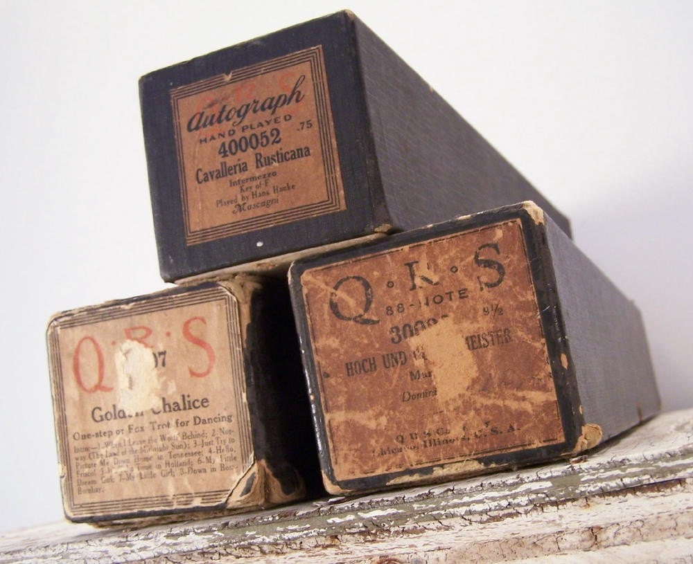 Vintage Player Piano Music Rolls set of 3 by OldTimePickers Vintage Player Piano Music Rolls set of 3 by OldTimePickers