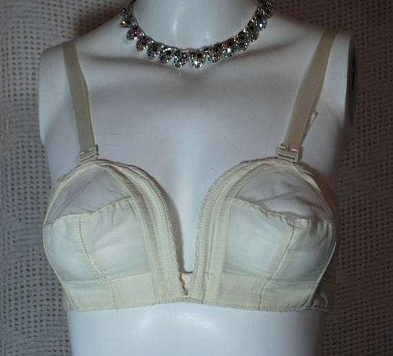 1950s Maidenform Bullet Bra Ivory Maidenette 32 By Intimateretreat