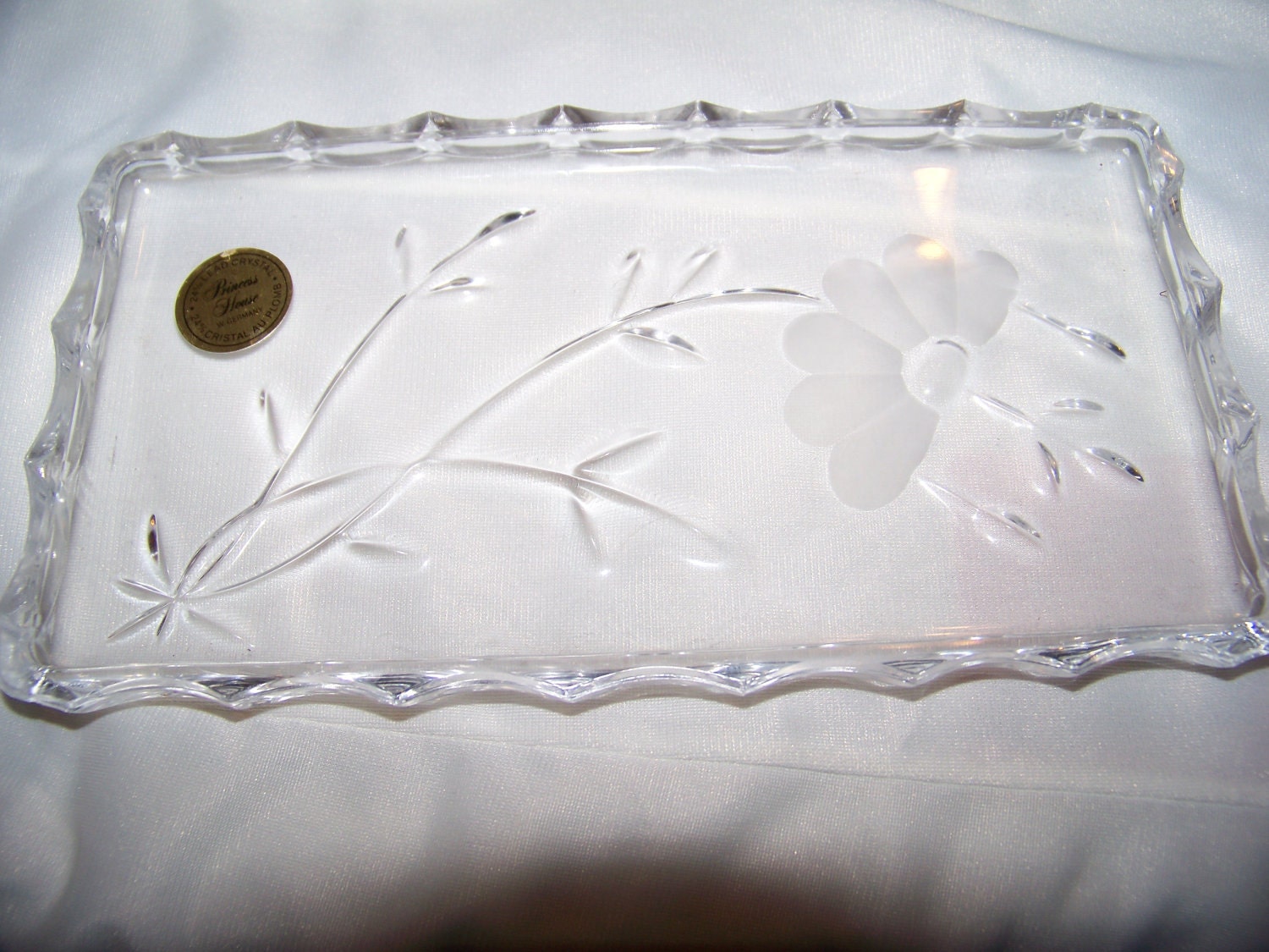 Vintage Princess House Crystal Jewelry Tray by vintageatitsbest Vintage Princess House Crystal Jewelry Tray by vintageatitsbest