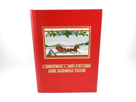 Hallmark Christmas Card Record Address Book By OldVintageGoodies