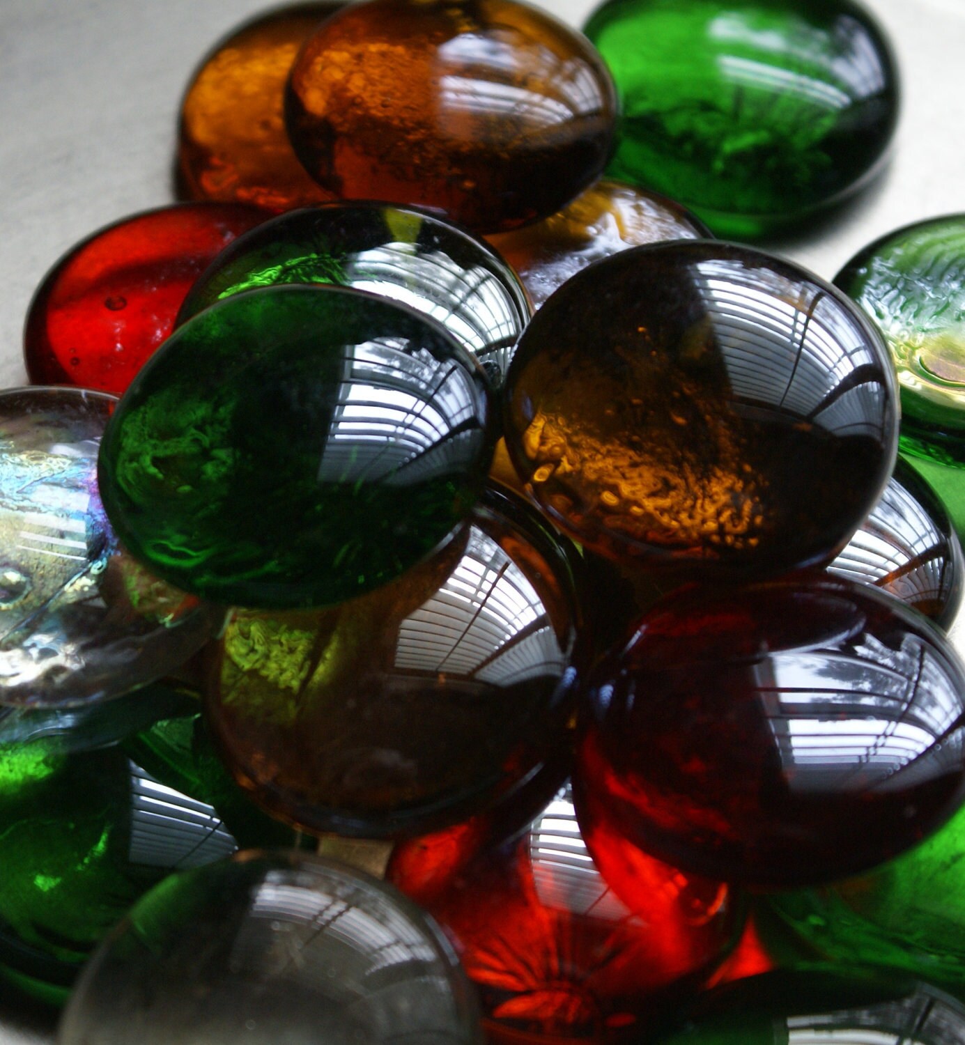 Large Glass Gemsnuggets Assorted Colors By Stainedglassjewels