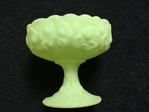 Fenton Green Milk Glass Bowl By Vintagecharles On Etsy