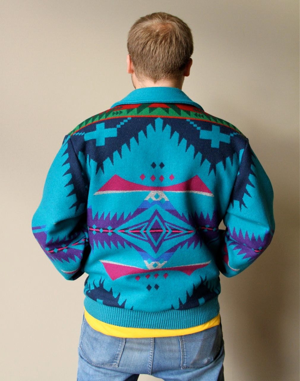Pendleton Blanket Jacket Unisex Navajo Wool By Factoryhandbook