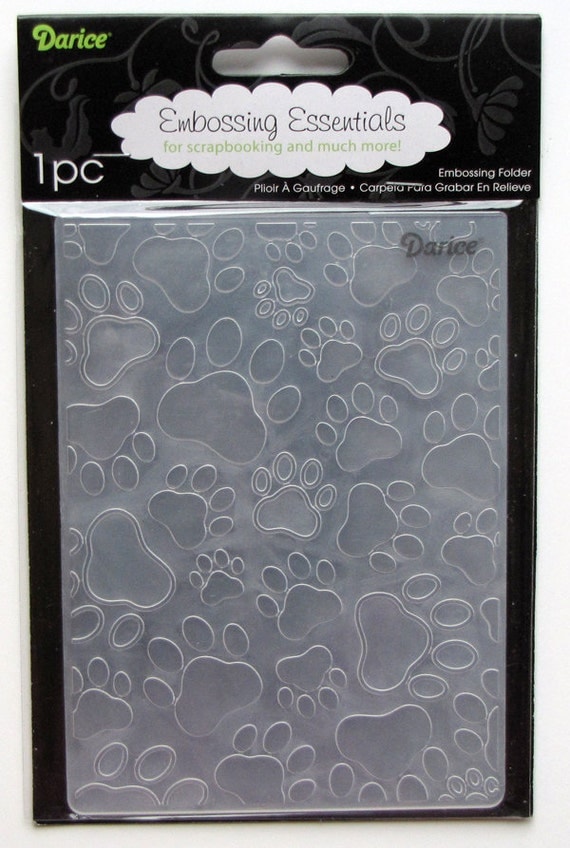 Darice Paw Prints A2 Embossing Folder cardmaking by catSCRAPPIN Darice Paw Prints A2 Embossing Folder cardmaking by catSCRAPPIN