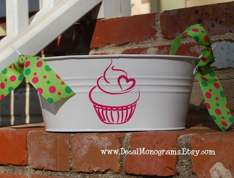 Cupcake Vinyl Decal By Decalmonograms On Etsy