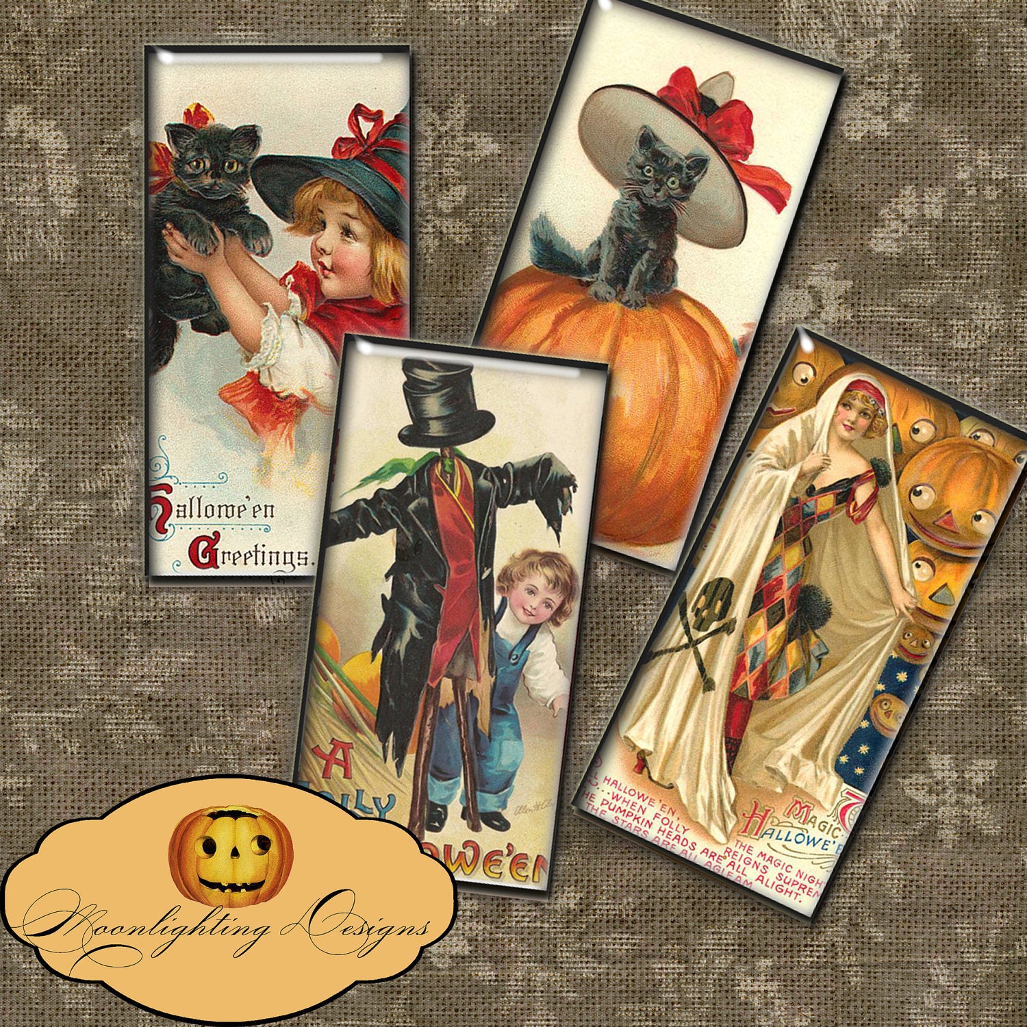 Items Similar To Halloween Domino Digital Collage Printable Download