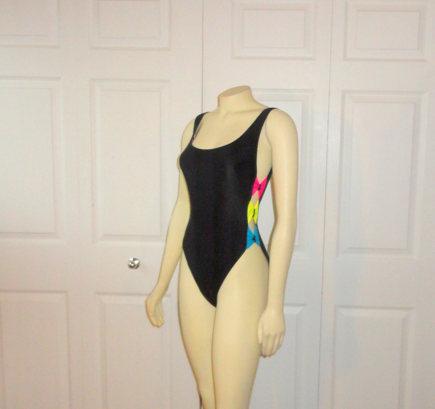 Vintage Swimsuit 80s Sea Fair Ribbed Side By 2sweet4wordsvintage