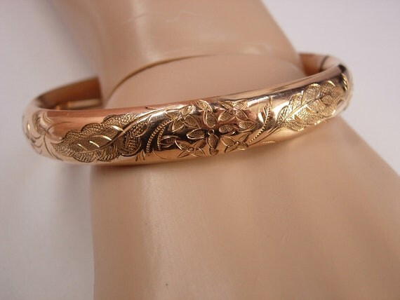 Antique Victorian Rose Bracelet Gold Filled By Neatstuffantiques