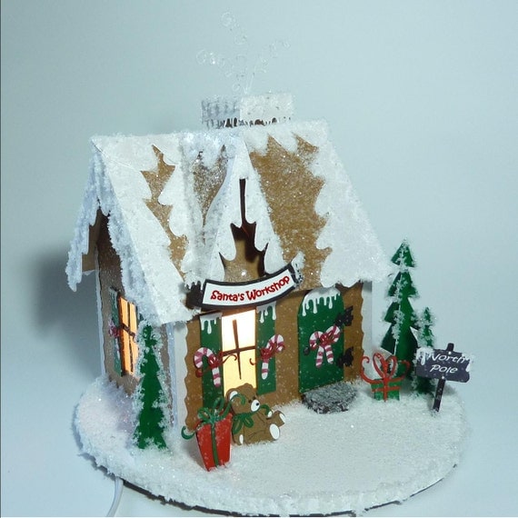Items Similar To Santas Workshop Gingerbread House On Etsy