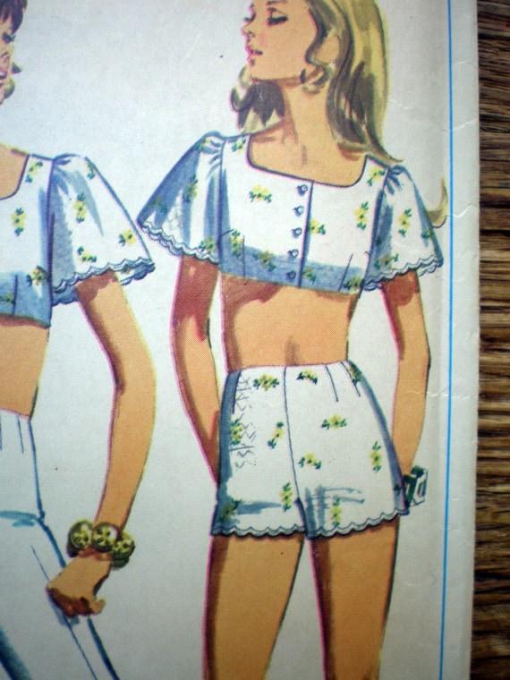 Simplicity 8113 Crop Top Vintage 70s Summer By Farmhousegarden