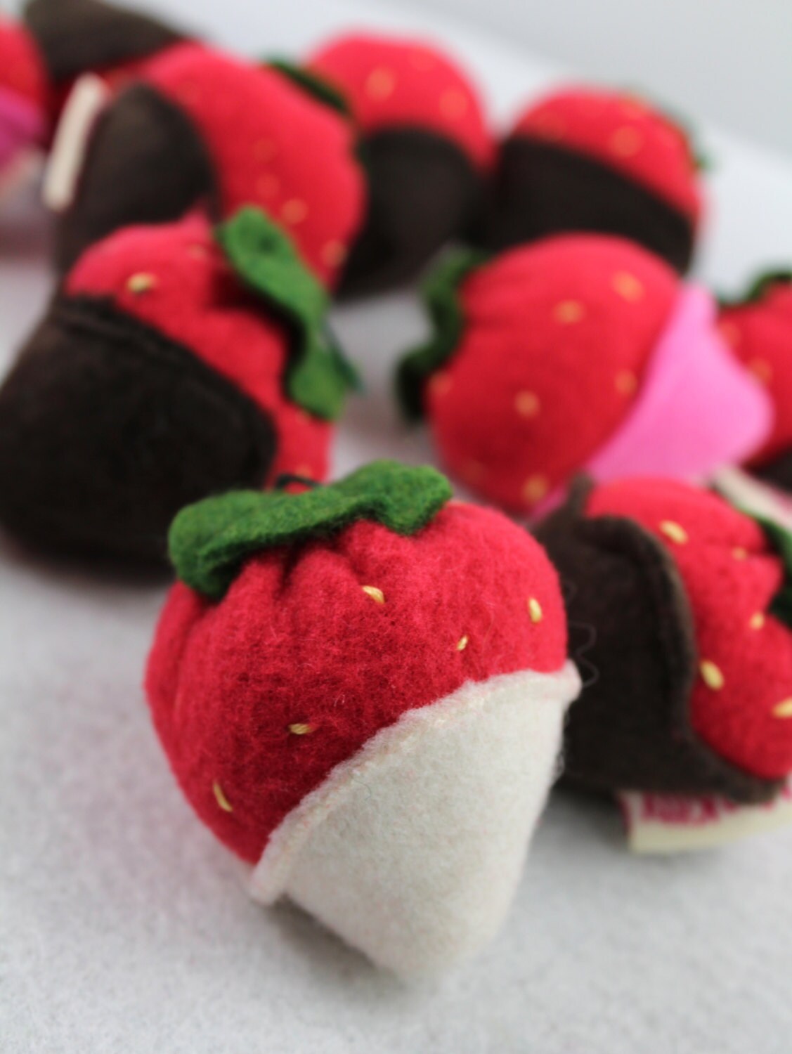 Certified Organic Catnip Strawberry Toys For Cats By Misohandmade