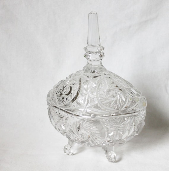 Items similar to Vintage Lead Crystal Covered Candy Dish on Etsy Items similar to Vintage Lead Crystal Covered Candy Dish on Etsy