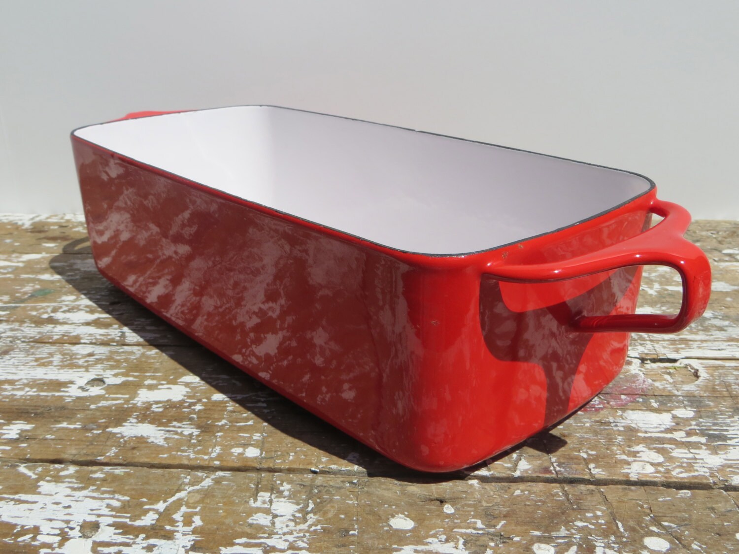 Red Enamel Dansk Bread Pan Baking Dish by VintageShoppingSpree Red Enamel Dansk Bread Pan Baking Dish by VintageShoppingSpree