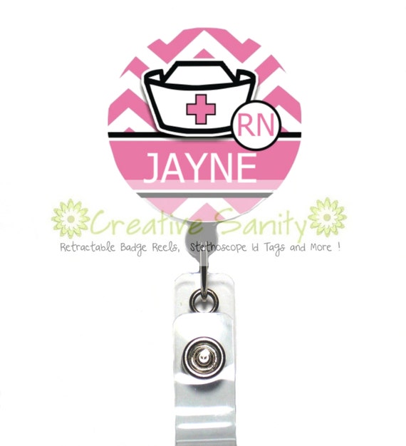 Nurse Retractable ID Badge Reel Create Your Own by CreativeSanity Nurse Retractable ID Badge Reel Create Your Own by CreativeSanity