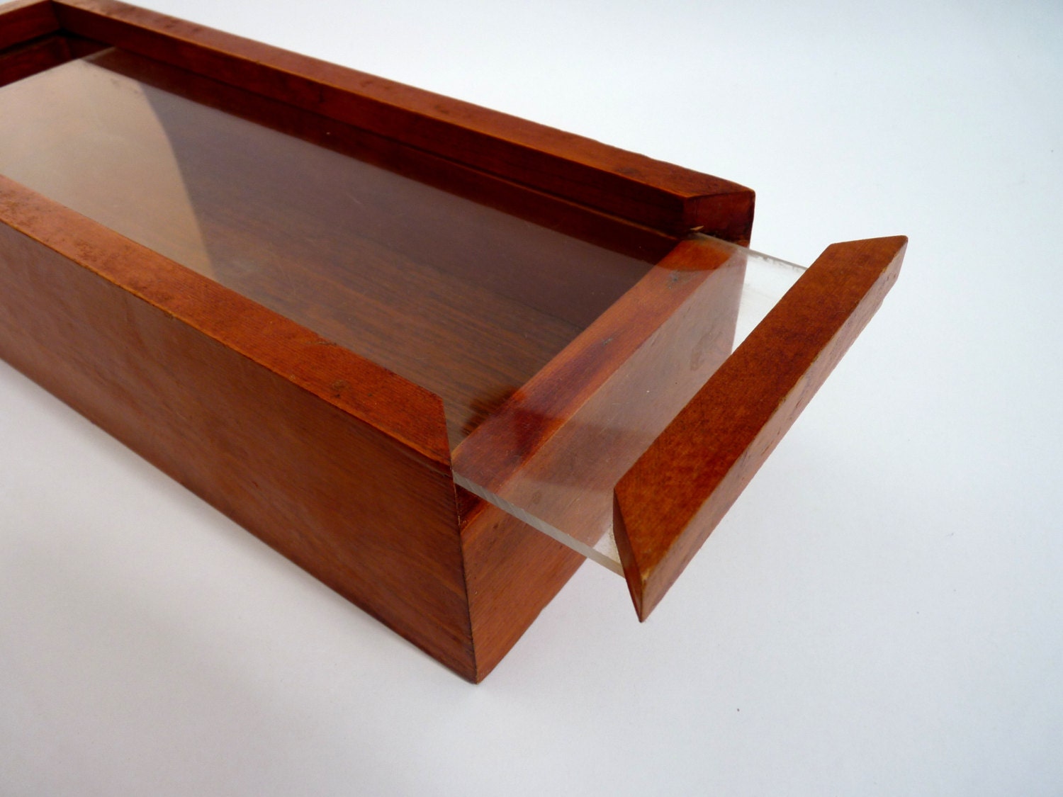 Perspex Sliding Lid Wooden Box By FoxandThomas On Etsy
