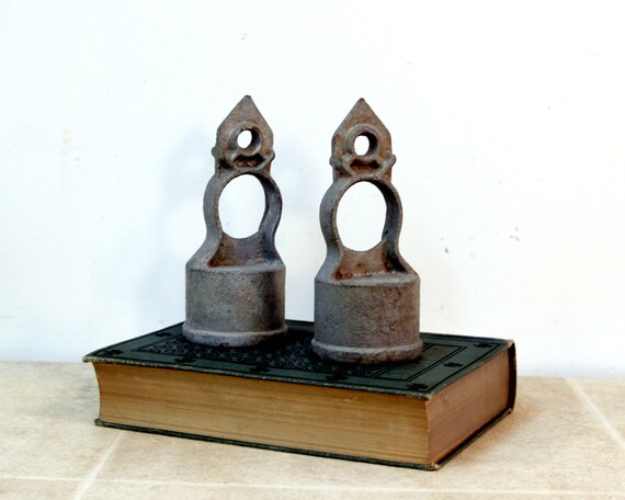 Items Similar To Vintage Metal Finials Fence Post Finials Industrial Decor On Etsy