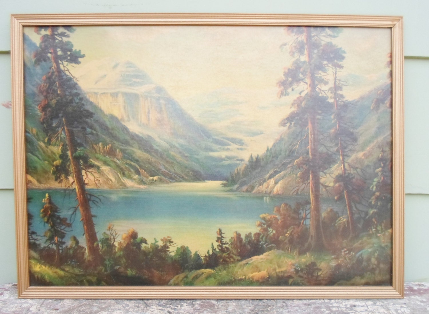Vintage Framed Yosemite Litho Print by alsredesignvintage on Etsy Vintage Framed Yosemite Litho Print by alsredesignvintage on Etsy