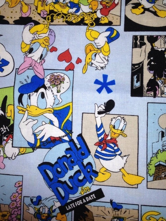 One Yard Manga Disney Fabric Donald Duck Printed By Hanamiboutique