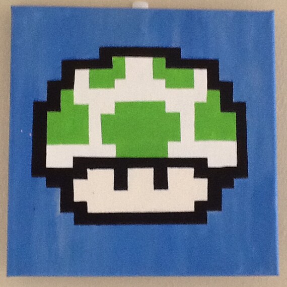 8bit Mario Mushroom Painting by PalmersPixels on Etsy 8bit Mario Mushroom Painting by PalmersPixels on Etsy