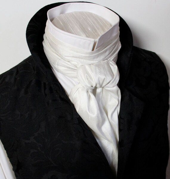 Extra Long Regency Brummel Victorian Ascot Tie By Elegantascot