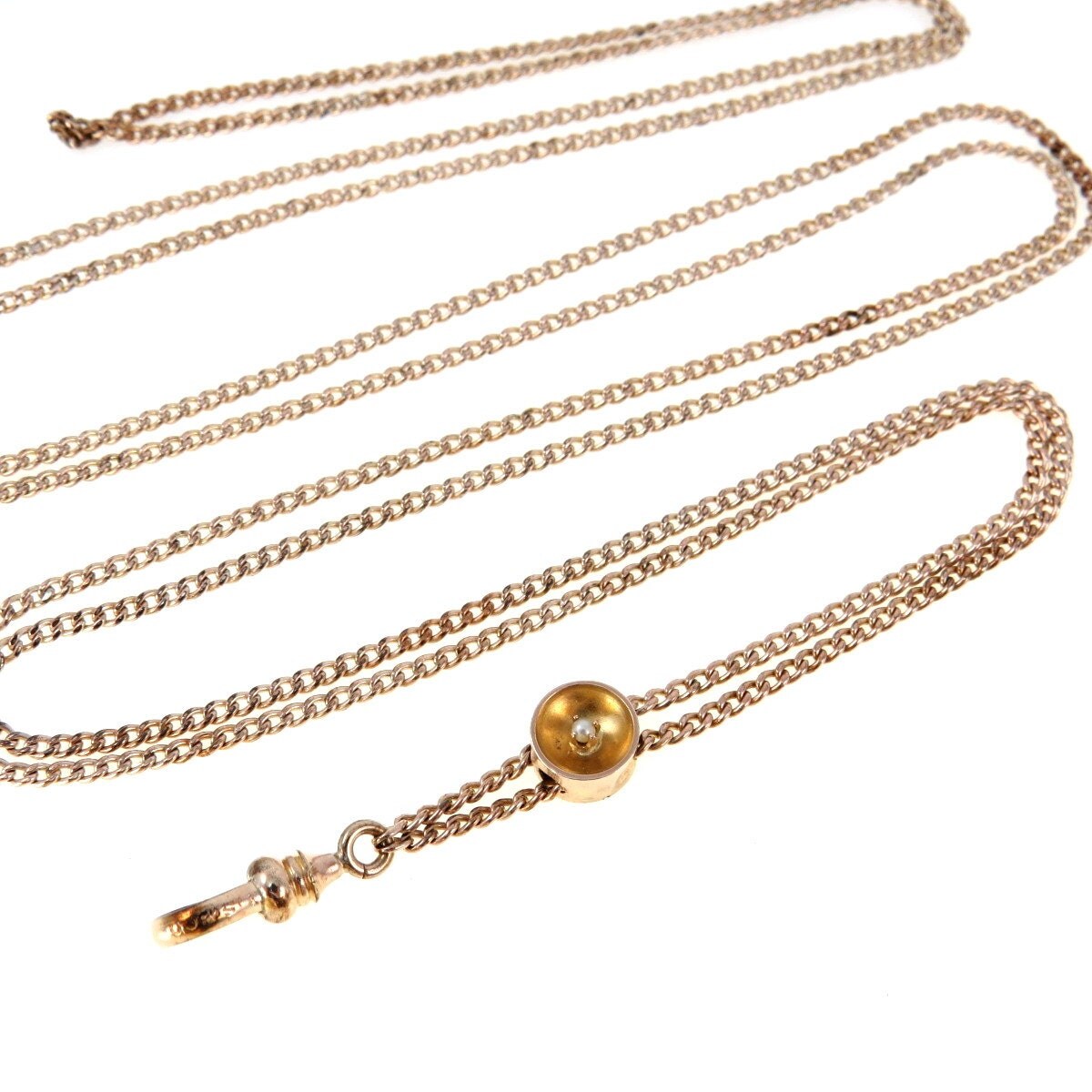Antique Victorian Slide Chain Necklace 10k Gold by BijouxBela Antique Victorian Slide Chain Necklace 10k Gold by BijouxBela