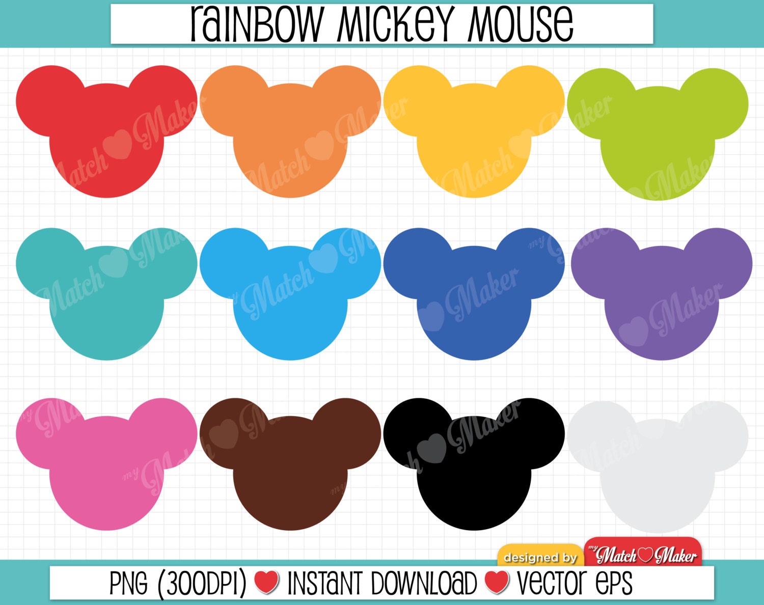 mickey mouse clipart on Etsy, a global handmade and vintage marketplace.