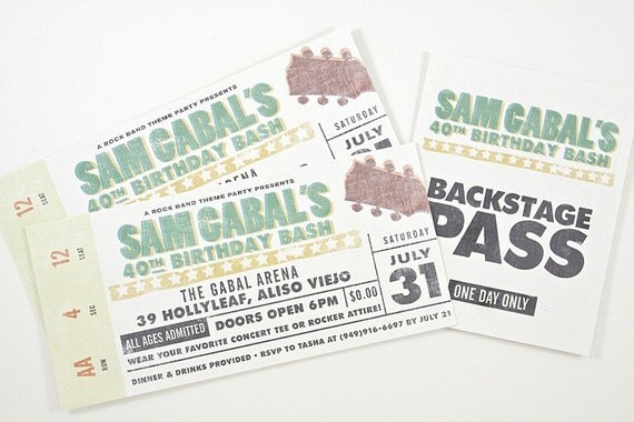 Concert Ticket Concert Ticket Printing 