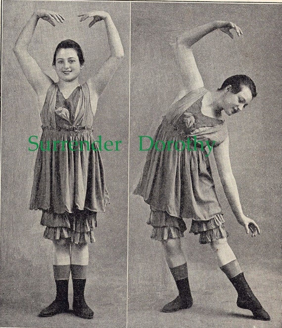 Flapper Girl In Bloomers 1922 Ladies Stretching Exercises
