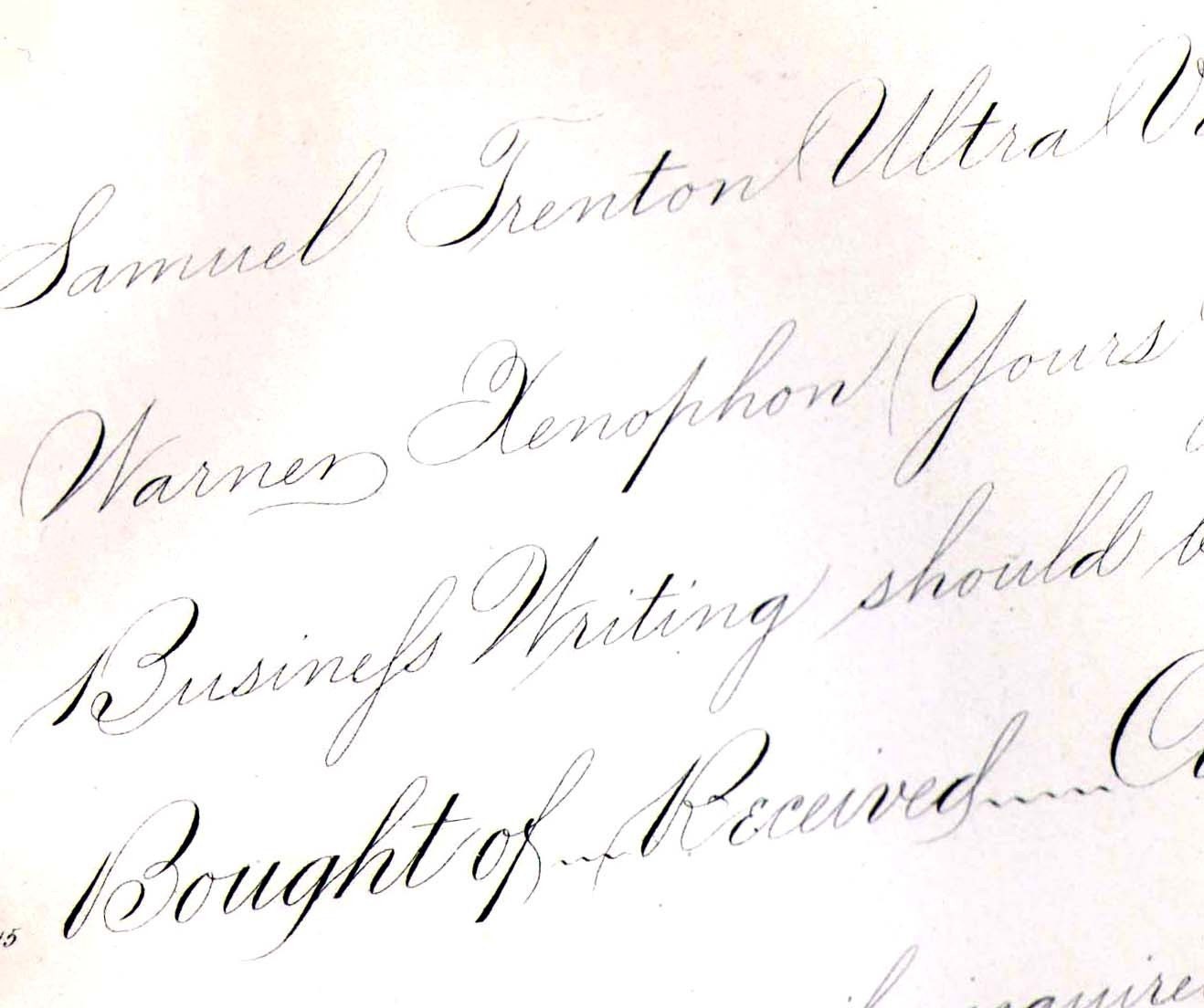 Palmer Method Ornamental Penmanship 1886 Victorian Calligraphy
