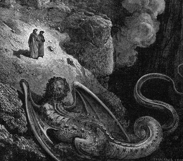 Gustave Dore Geryon Symbol Of Deceit Inferno Canto 17 Vintage