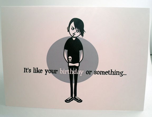 Goth/Emo Birthday Boy Card