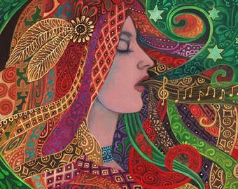 Meditrina Roman Goddess of Wine ACEO Print Pagan by EmilyBalivet