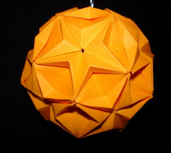 Orange Origami Ball