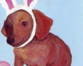 Wiener dog art | Etsy