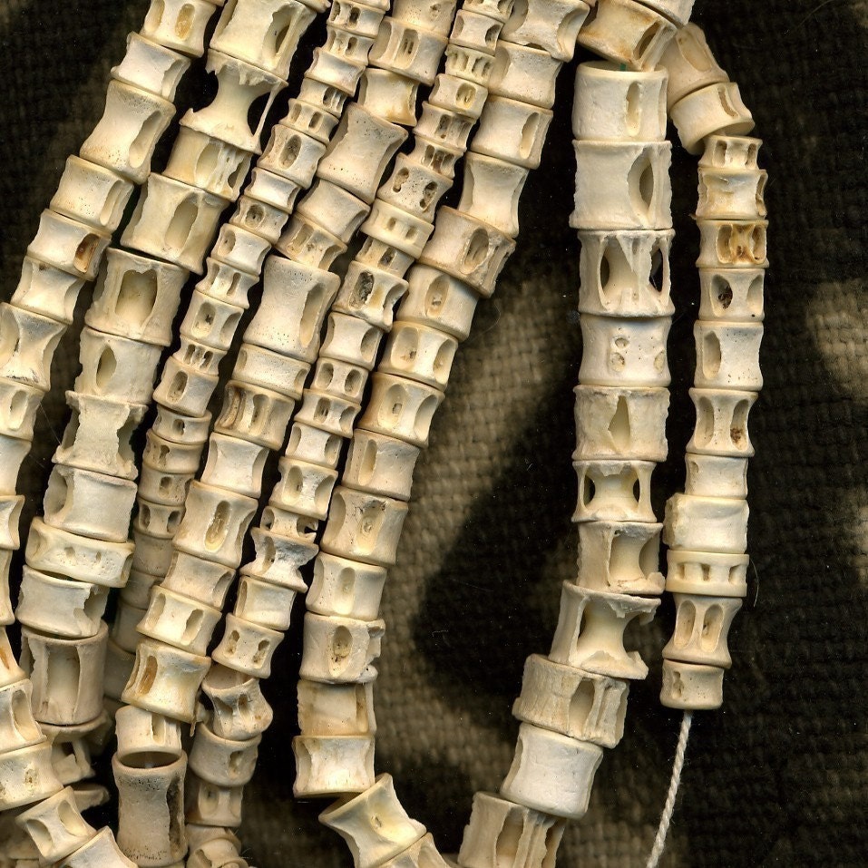 2 Shark Vertebrae Bead Necklaces from Africa