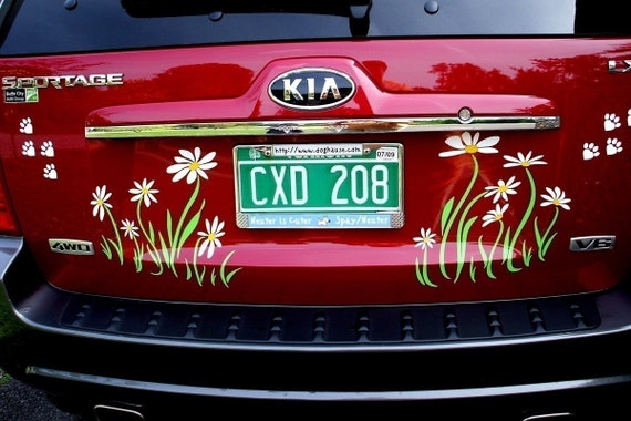 Daisy Flower Decal Sticker Graphics For Vw Beetletrunk Only