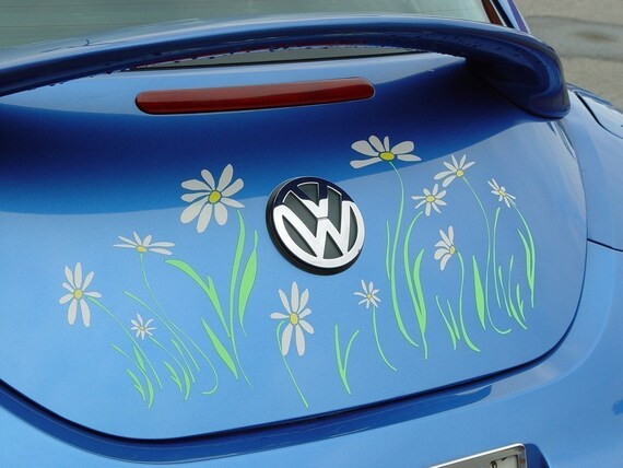 Daisy Flower Decal Sticker Graphics For Vw Beetletrunk By Tonyabug