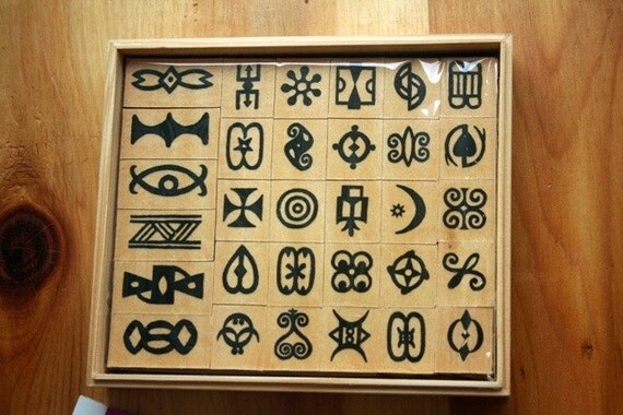 West African Adinkra Symbol Stamp set