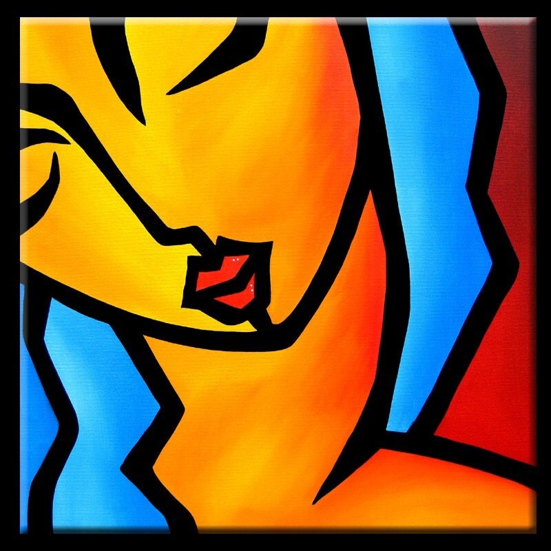 Abstract painting Modern pop Art Contemporary colorful