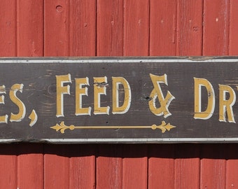 Dry Goods Store Wood Sign Custom Family Name Kitchen Sign.