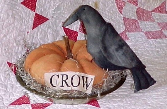 Items similar to Primitive Pumpkin Crow Pie Instant Download EPattern ...