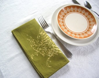Chartreuse napkins | Etsy