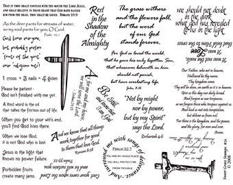 JOHN 3-16 in SPANISH bible verse Mounted rubber stamp