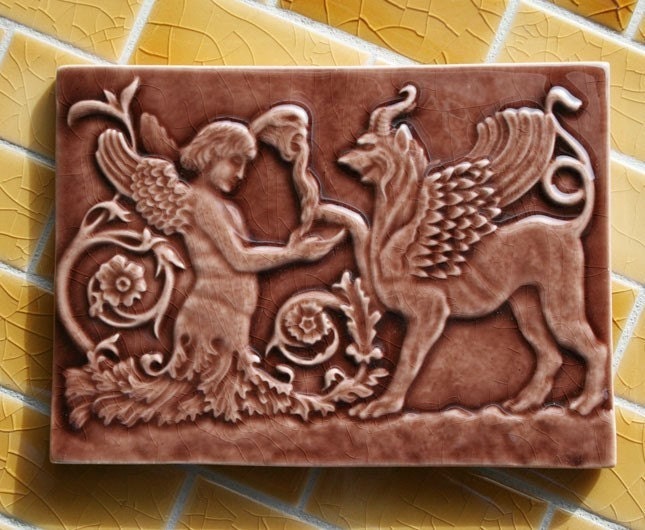 Angel and Gryphon Classic Roman image based on carvings from