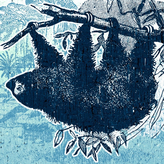 Hang In There Sloth motivational successories slogan by MATTYCIPOV